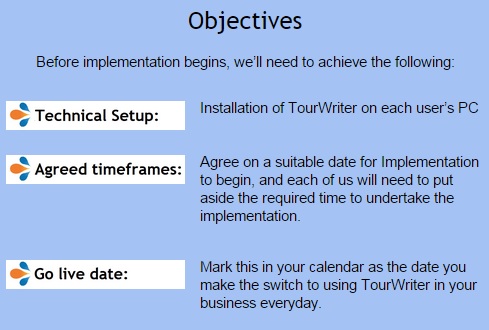 Getting Started Objectives - Tourwriter Knowledge Base