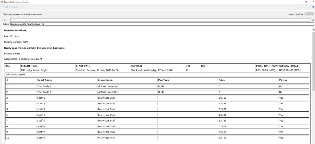 Split Group Functionality - Tourwriter Knowledge Base