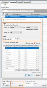 New Margin Override Fields - Tourwriter Knowledge Base